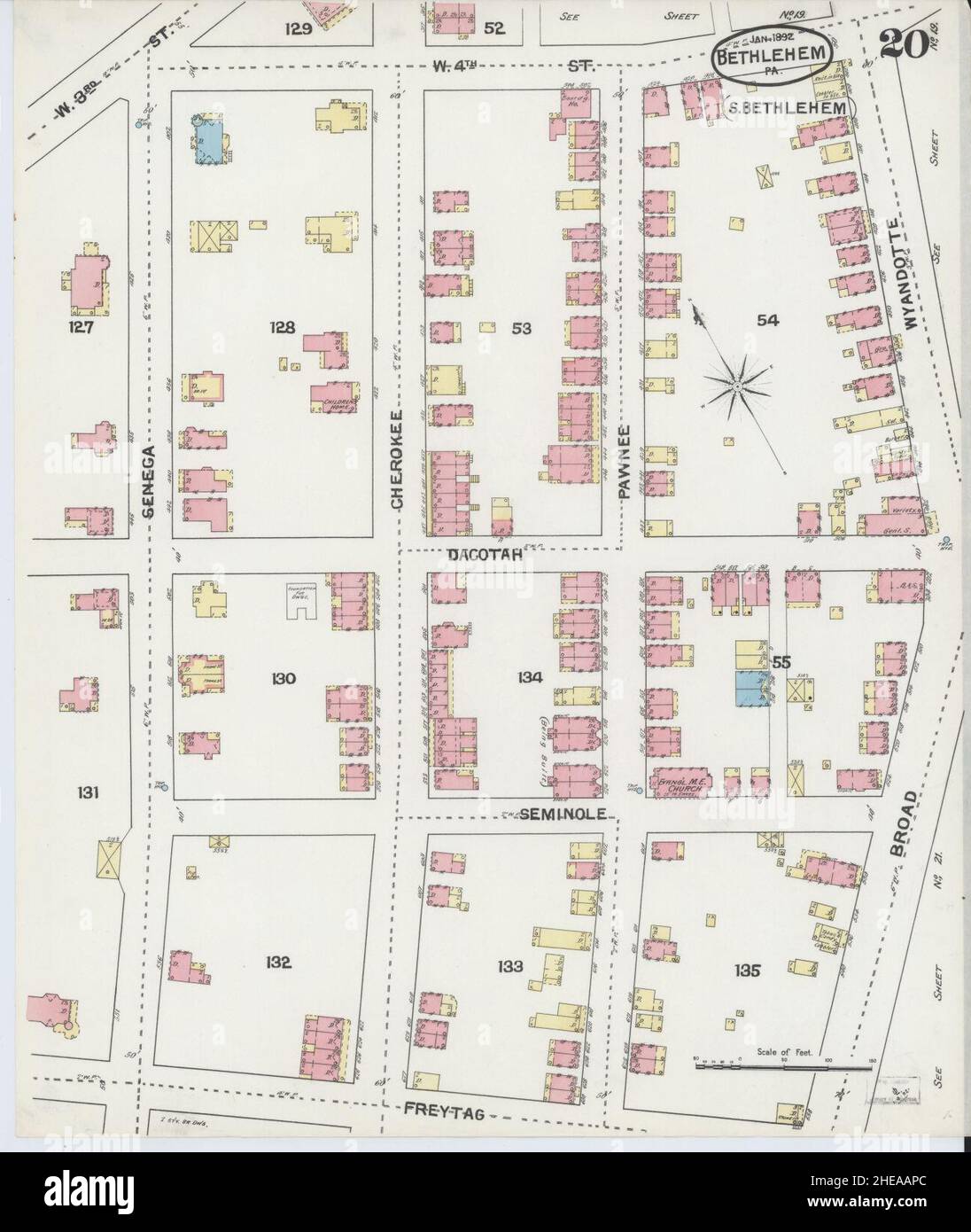 Sanborn Fire Insurance Map from Bethlehem, Northampton And Lehigh ...