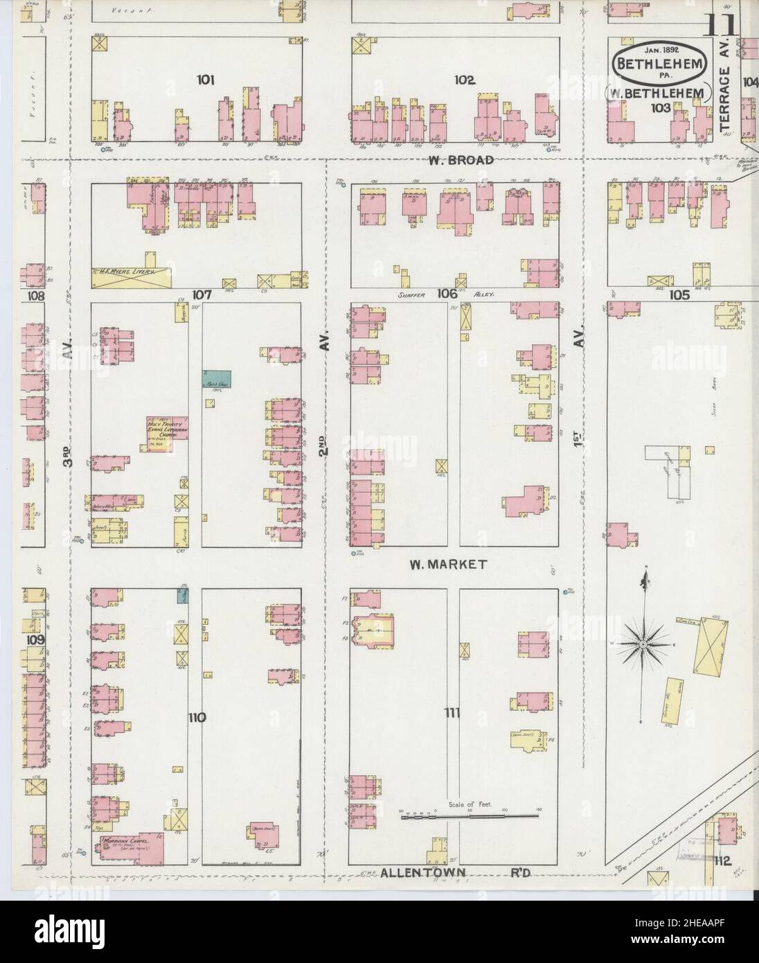 Map of bethlehem pennsylvania hi-res stock photography and images - Alamy