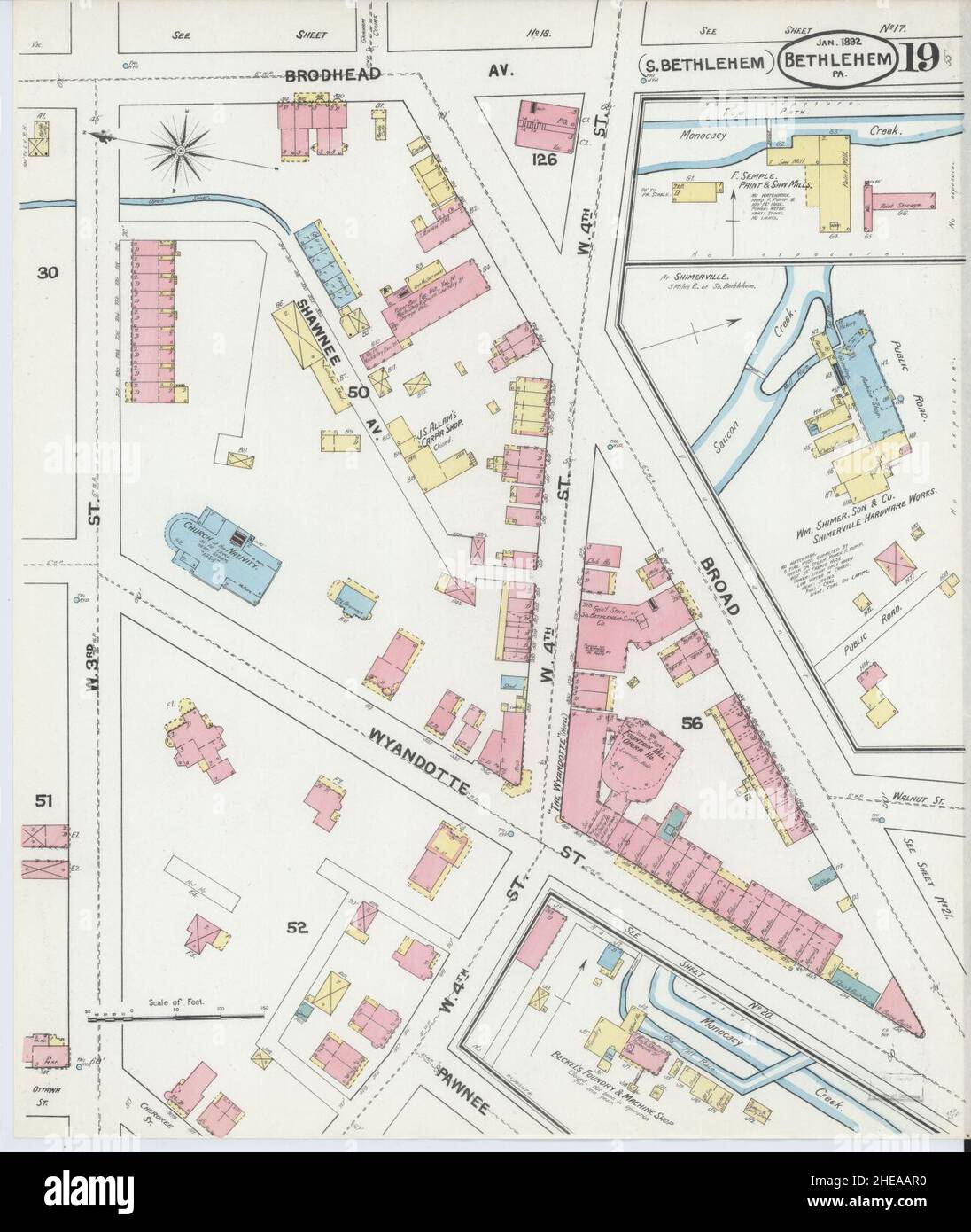 Map of bethlehem hi-res stock photography and images - Alamy