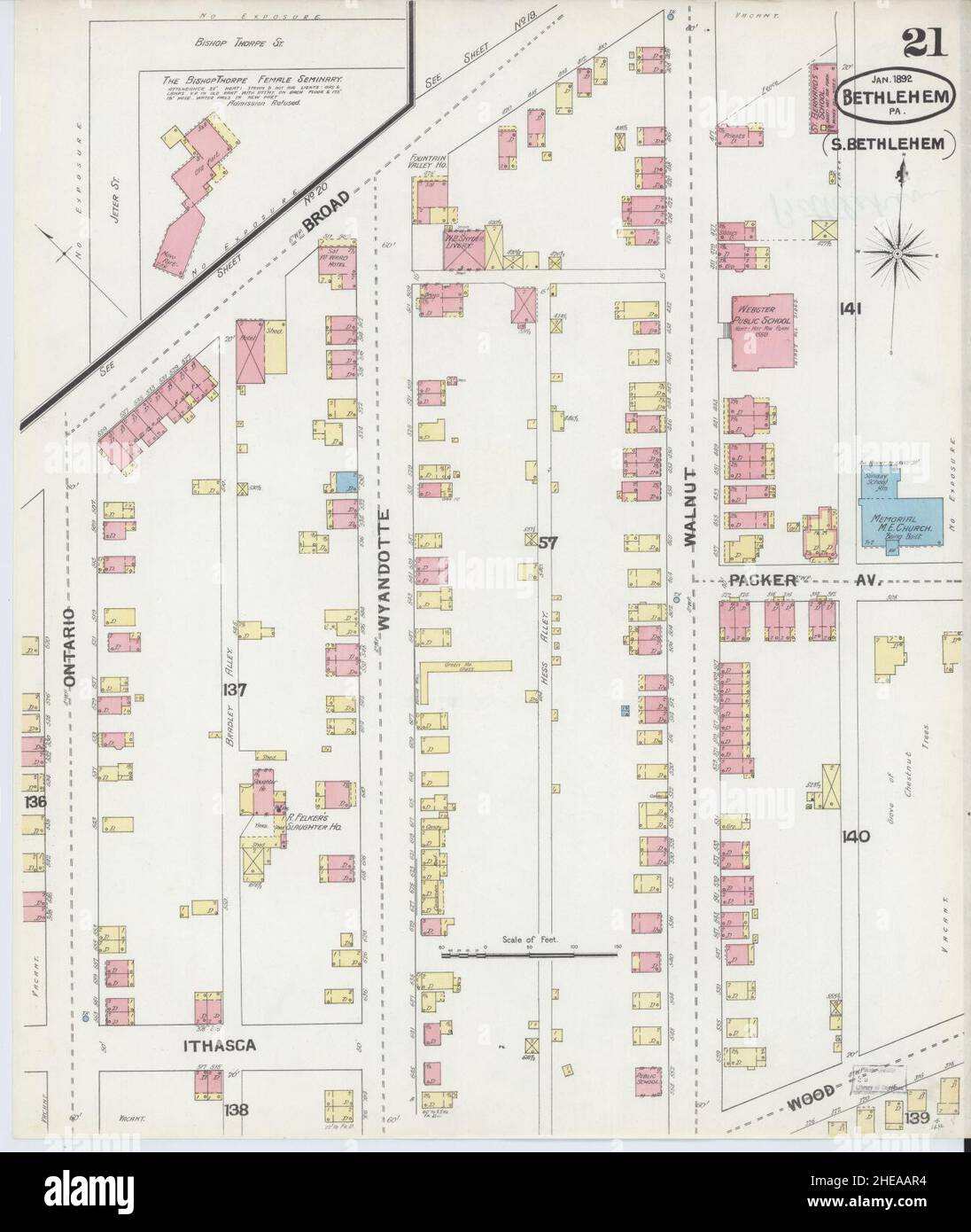 Map of bethlehem pennsylvania hi-res stock photography and images - Alamy