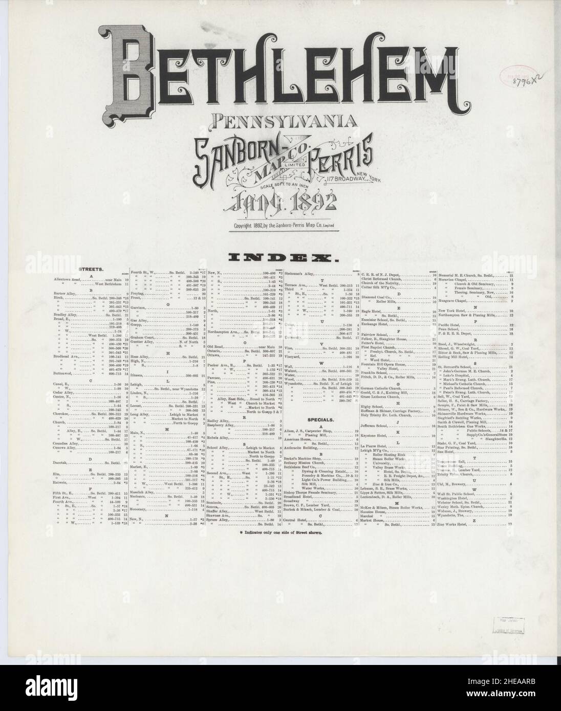 Map of bethlehem pennsylvania hi-res stock photography and images - Alamy