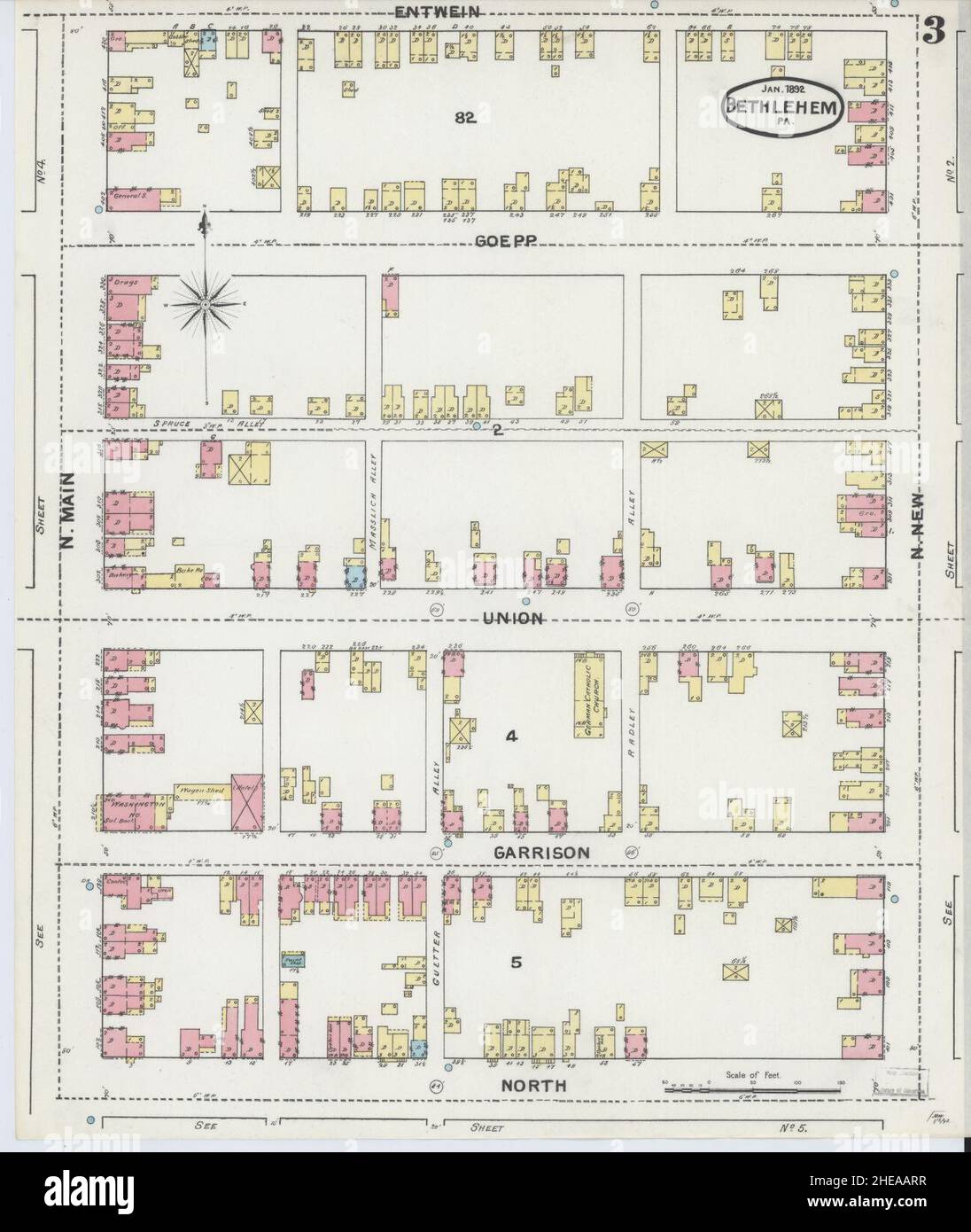 Bethlehem pennsylvania map hi-res stock photography and images - Alamy