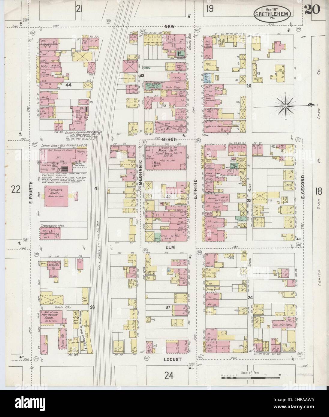 Sanborn Fire Insurance Map from Bethlehem, Northampton And Lehigh ...