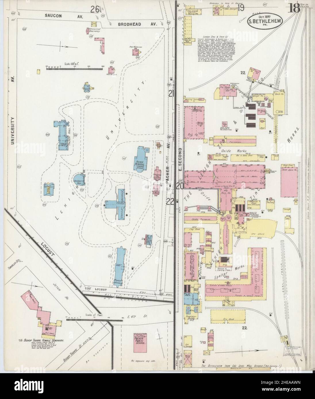 Sanborn Fire Insurance Map from Bethlehem, Northampton And Lehigh ...