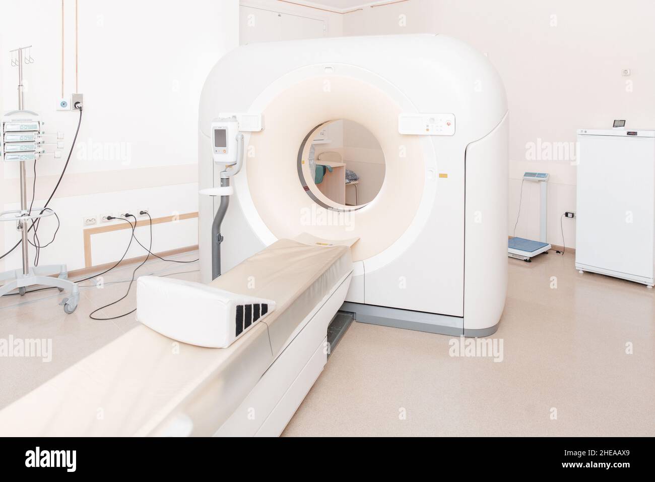 Medical CT or MRI Scan in the modern hospital laboratory. Interior of ...