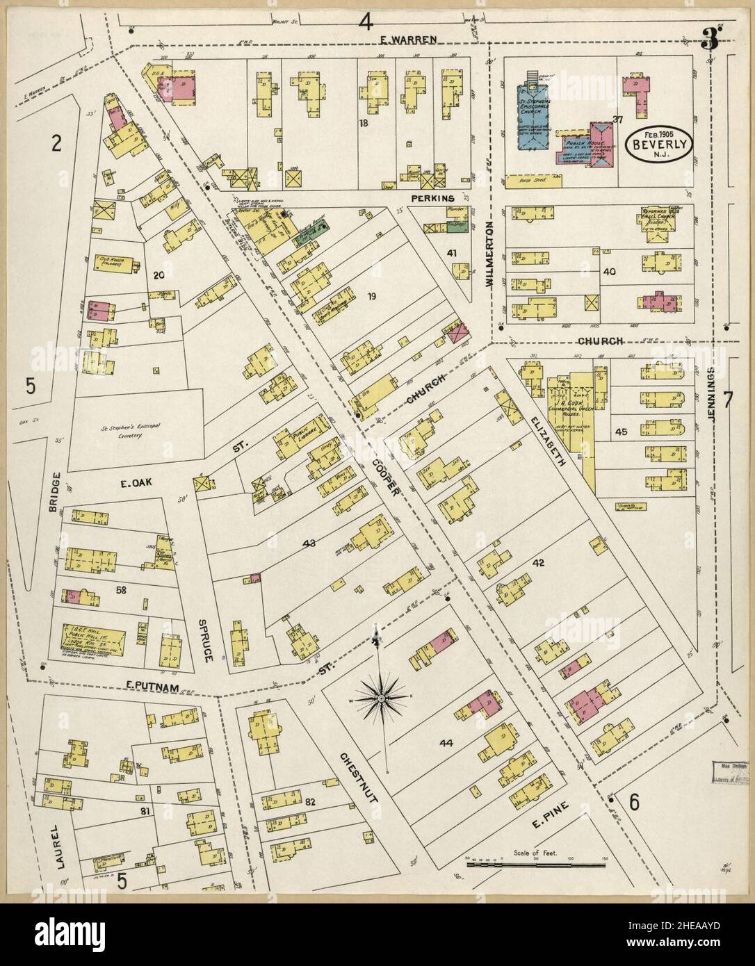 Sanborn Fire Insurance Map from Beverly, Burlington County, New Jersey ...