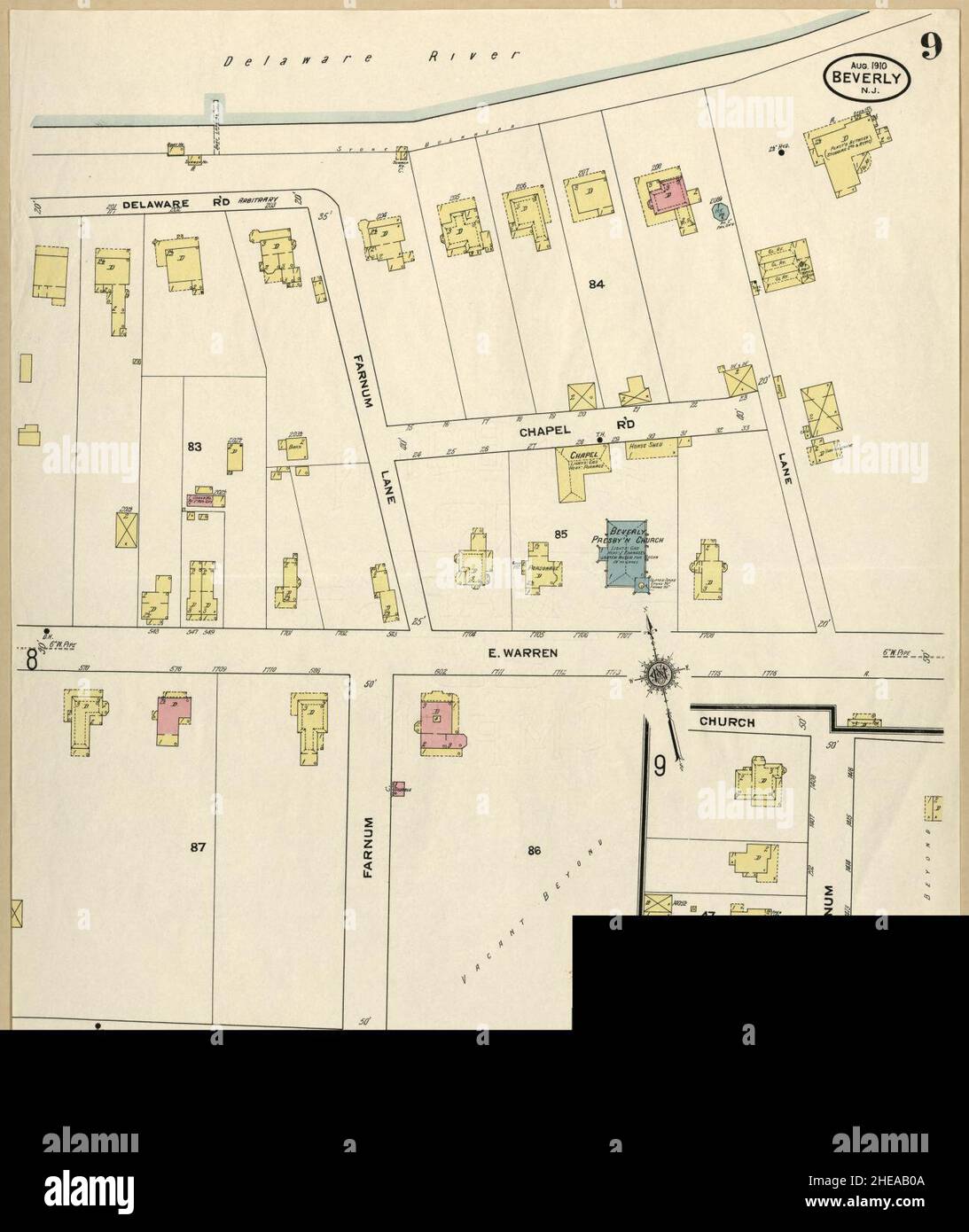 Sanborn Fire Insurance Map from Beverly, Burlington County, New Jersey ...