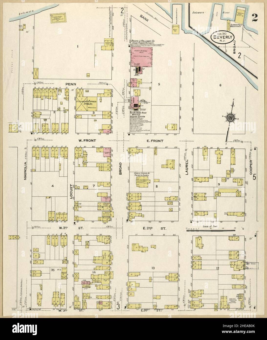 Sanborn Fire Insurance Map from Beverly, Burlington County, New Jersey ...