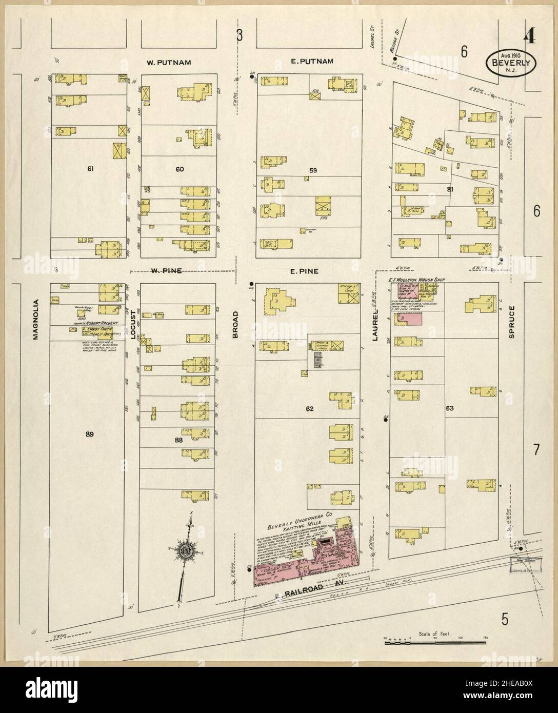 Sanborn Fire Insurance Map from Beverly, Burlington County, New Jersey ...