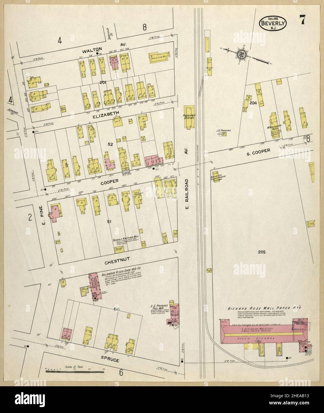 Sanborn Fire Insurance Map from Beverly, Burlington County, New Jersey ...