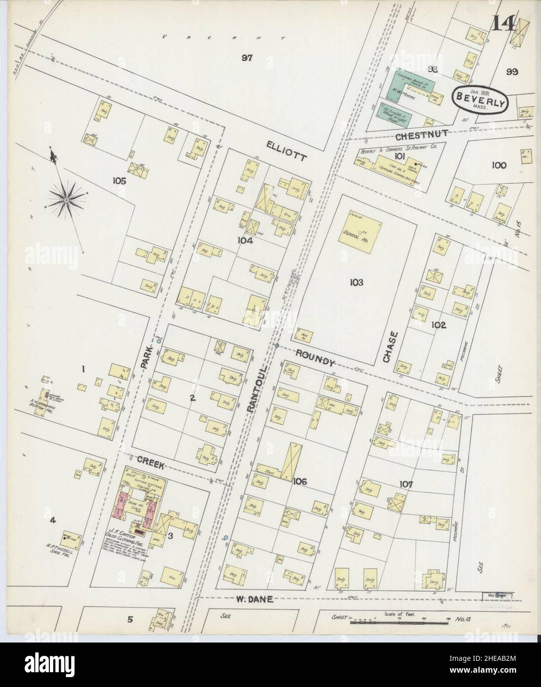 Map of beverly hi-res stock photography and images - Alamy