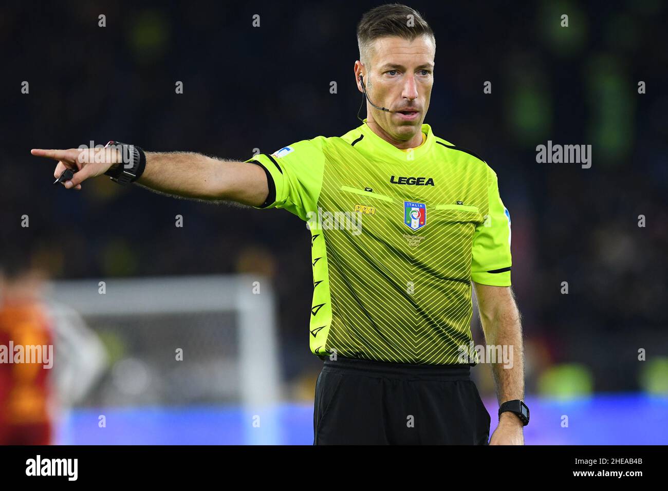Rome, Lazio. 09th Jan, 2022. Referee Davide Massa during the Serie A ...