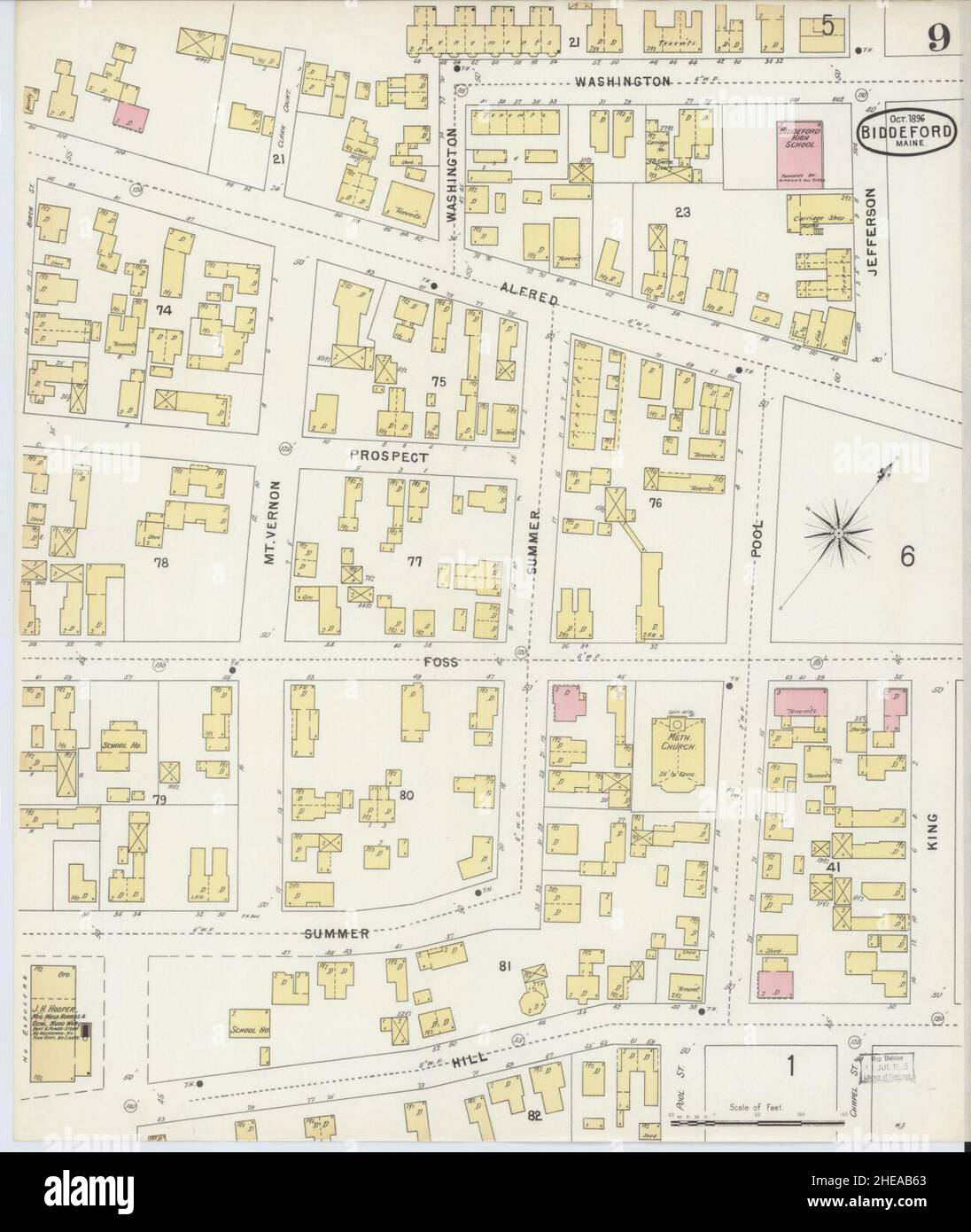 Map of biddeford hi-res stock photography and images - Alamy