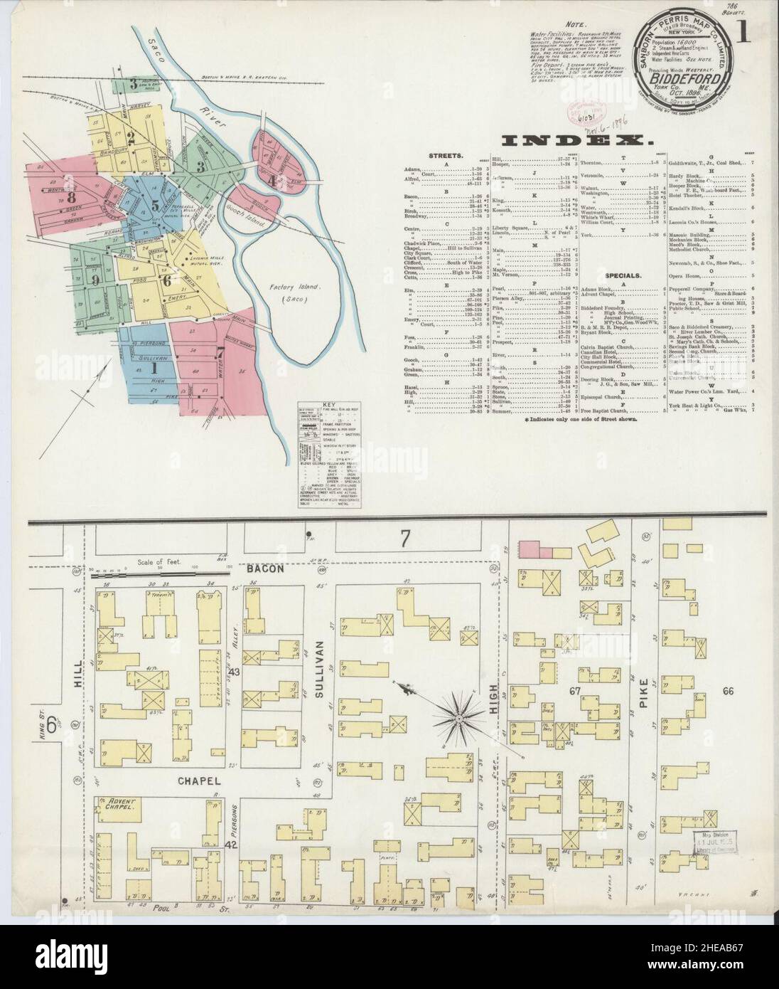 Map of biddeford hi-res stock photography and images - Alamy