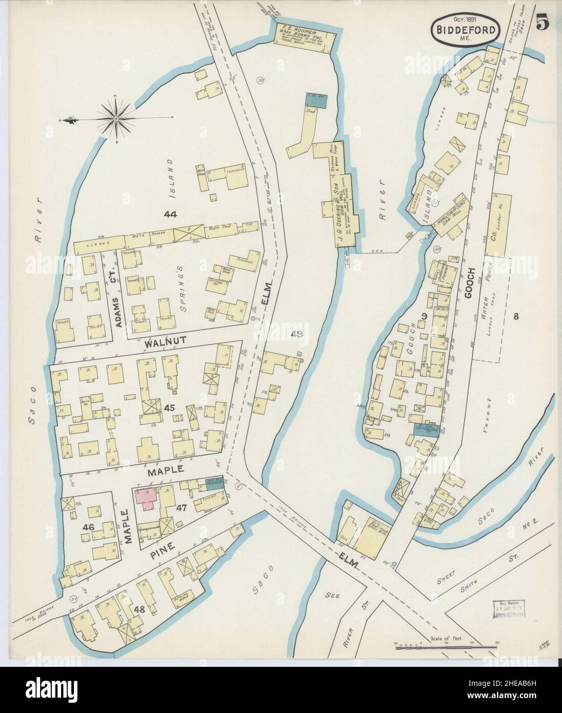 Map of biddeford hi-res stock photography and images - Alamy