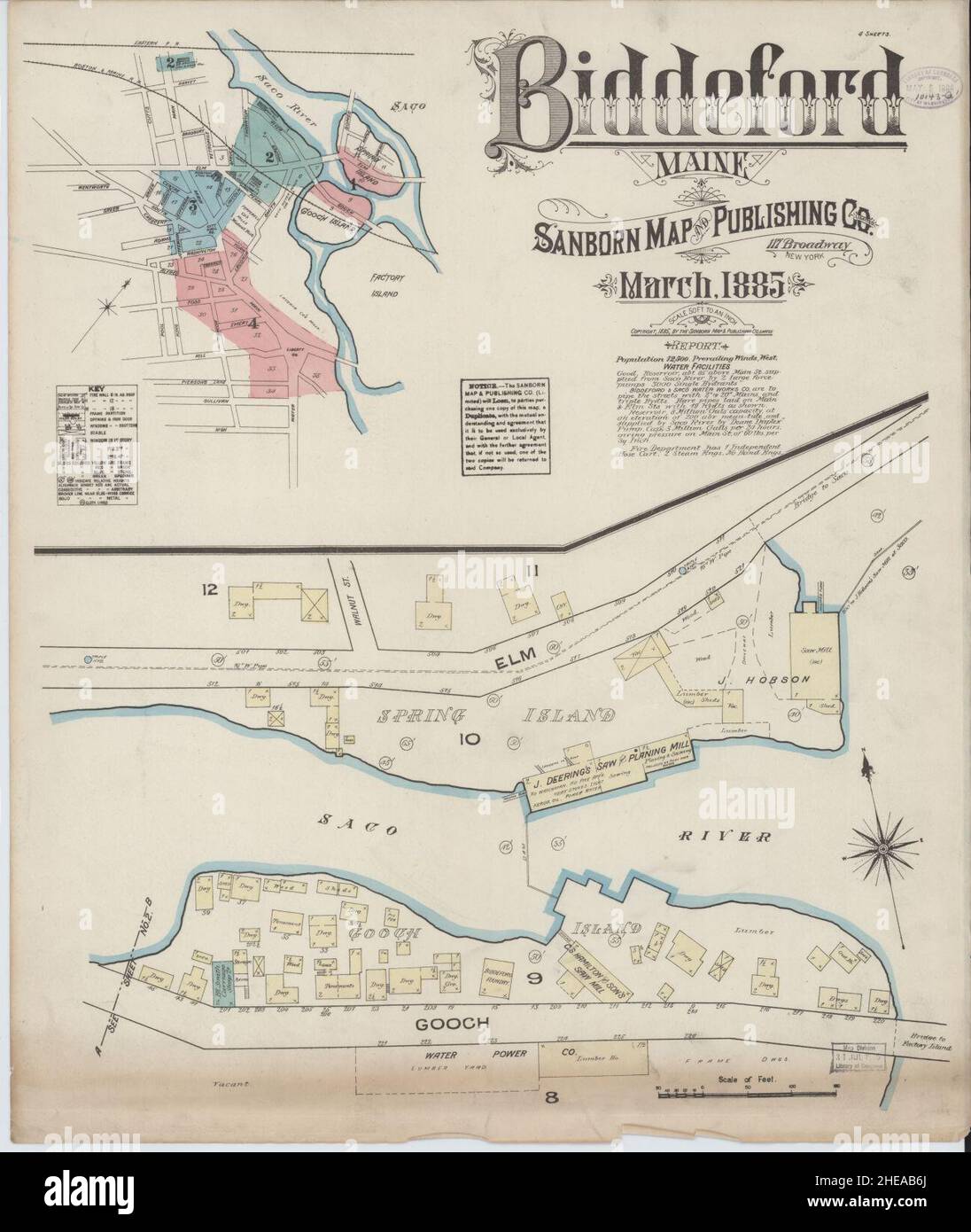 Map of biddeford hi-res stock photography and images - Alamy