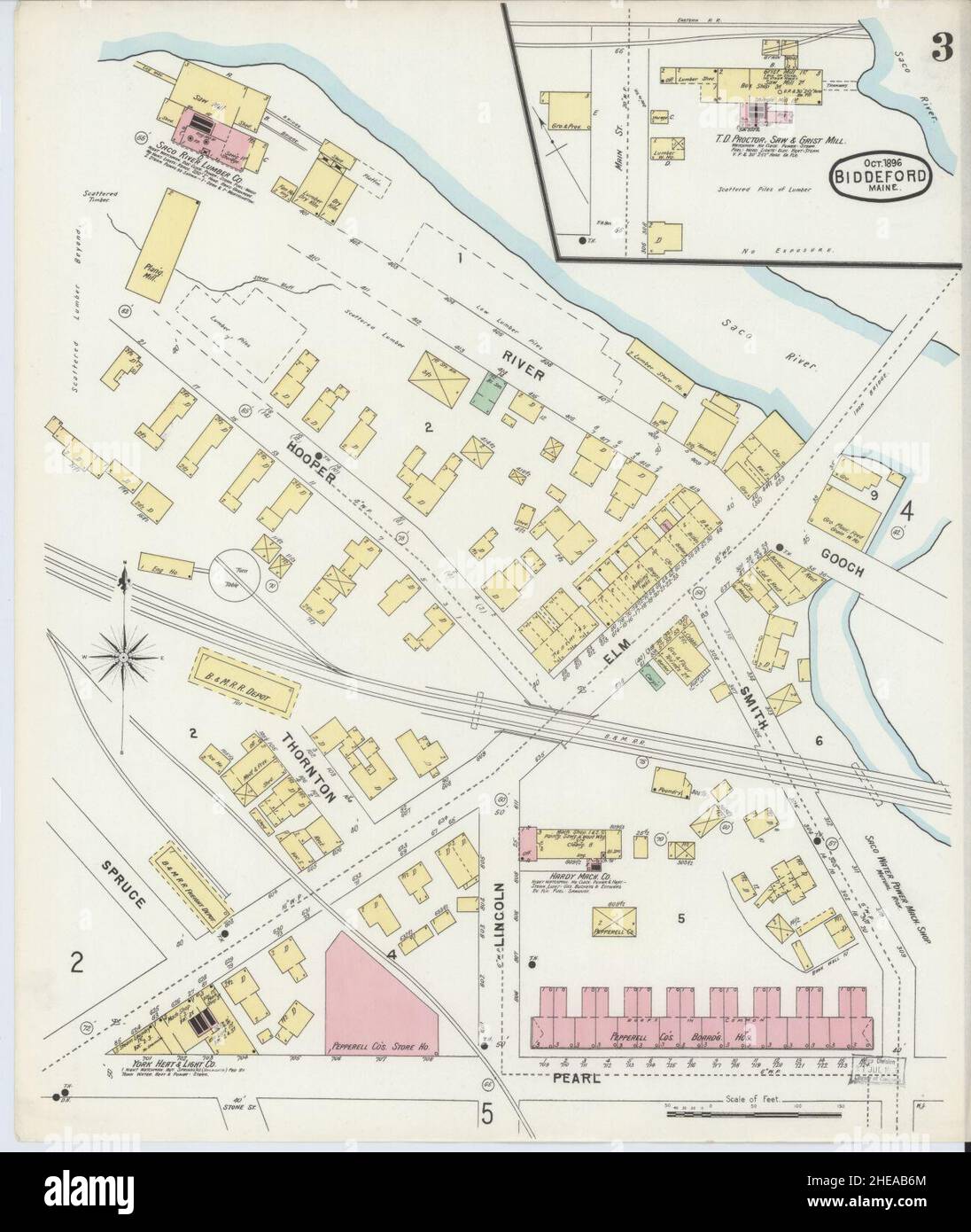 Map of biddeford hi-res stock photography and images - Alamy