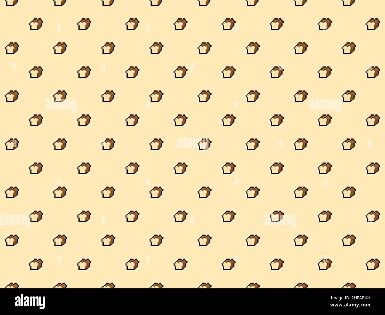 Pixel 8 bit loaf of bread background - high resolution seamless pattern ...