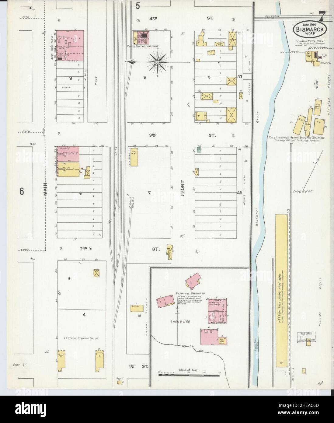 Burleigh county map hi-res stock photography and images - Alamy