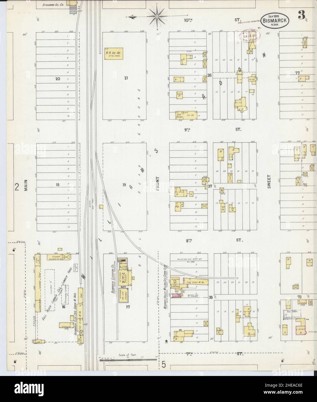 Burleigh county map hi-res stock photography and images - Alamy