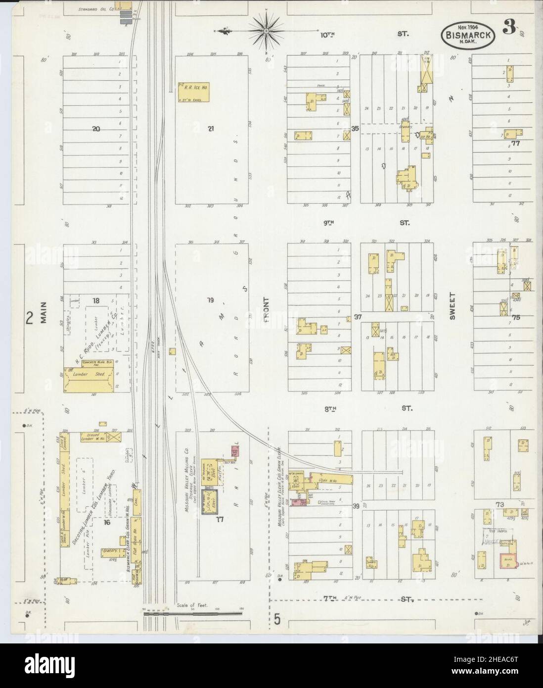Map of bismarck hi-res stock photography and images - Alamy