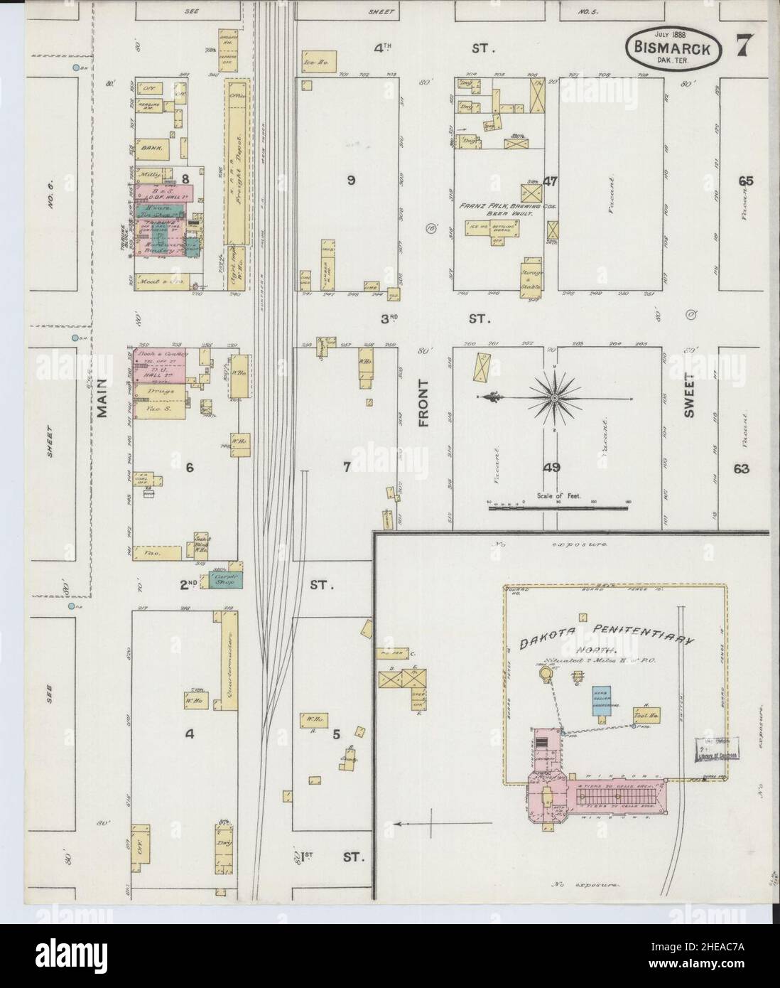 Burleigh county map hi-res stock photography and images - Alamy