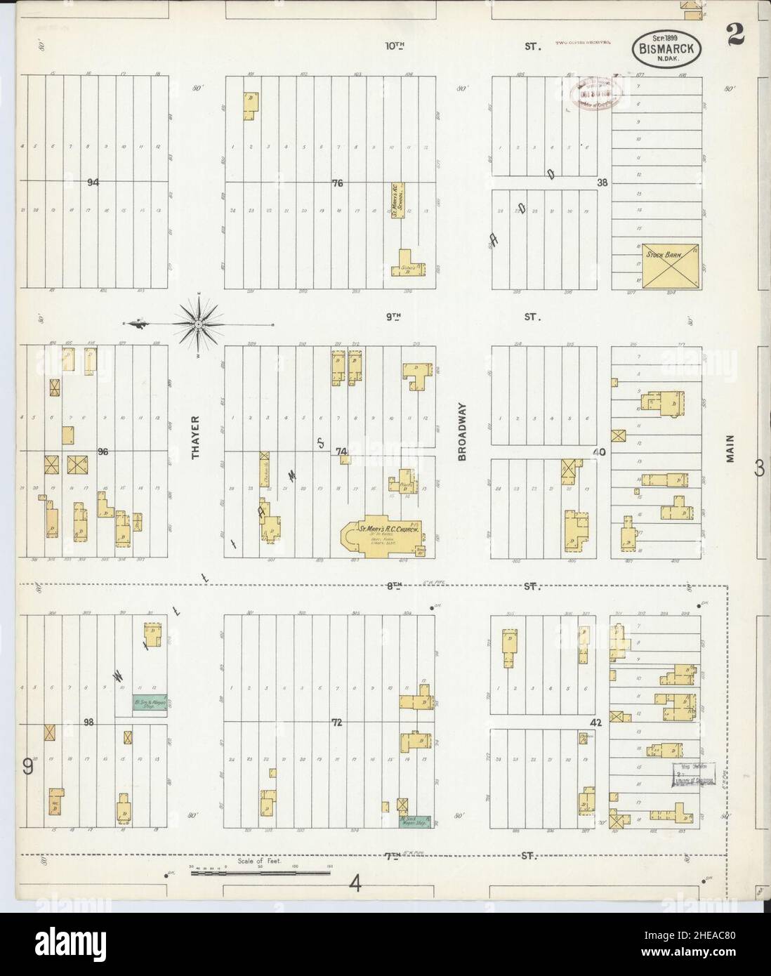 Burleigh county map hi-res stock photography and images - Alamy
