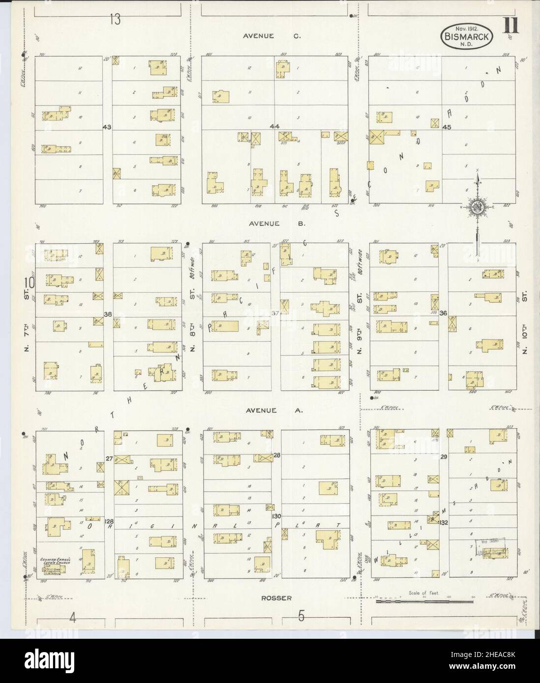 Burleigh county map hi-res stock photography and images - Alamy