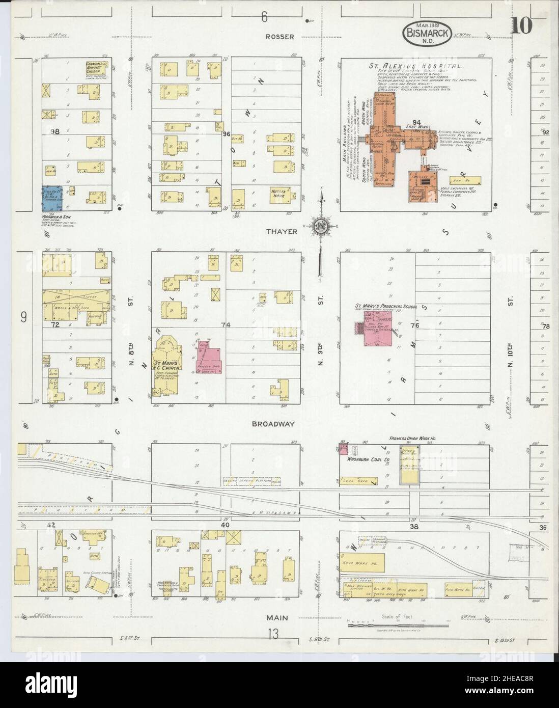 Burleigh county map hi-res stock photography and images - Alamy