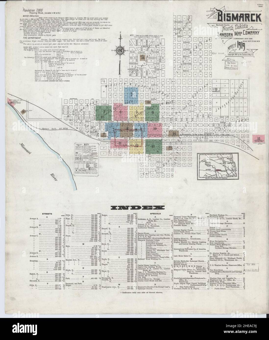 Map of bismarck hi-res stock photography and images - Alamy