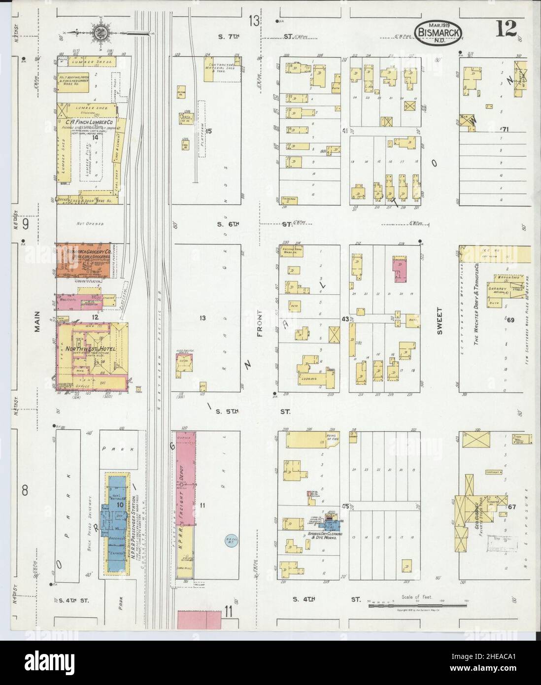 Burleigh county map hi-res stock photography and images - Alamy