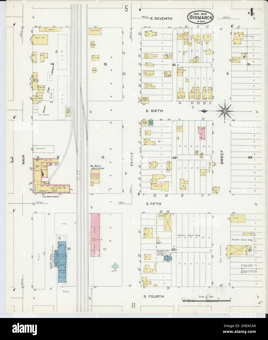Burleigh county map hi-res stock photography and images - Alamy