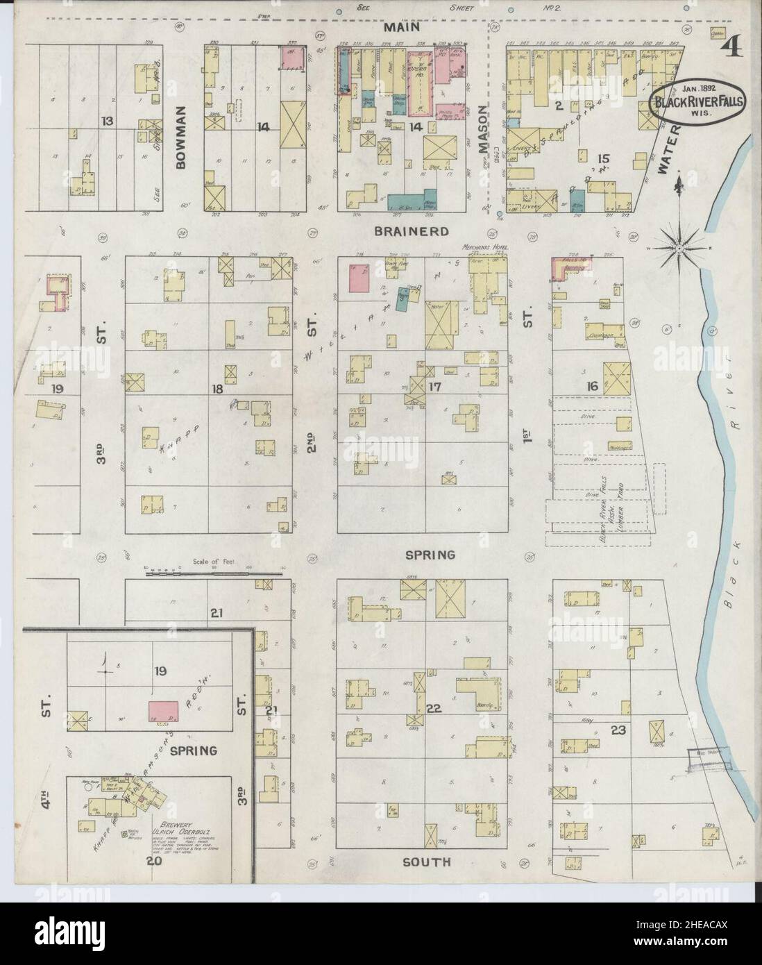 Map of river falls wisconsin hi-res stock photography and images - Alamy