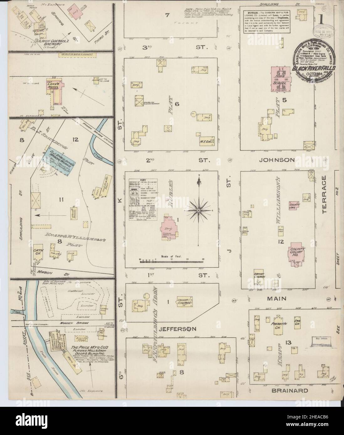 Map of river falls wisconsin hi-res stock photography and images - Alamy