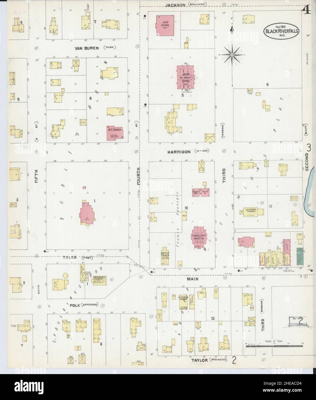 Map of river falls wisconsin hi-res stock photography and images - Alamy