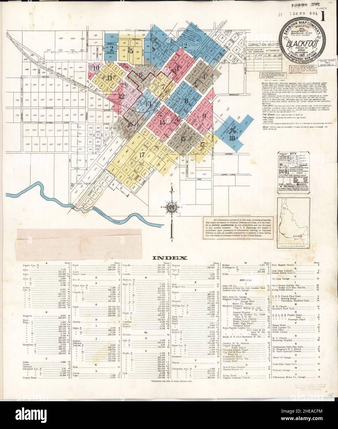 Blackfoot idaho map hi-res stock photography and images - Alamy