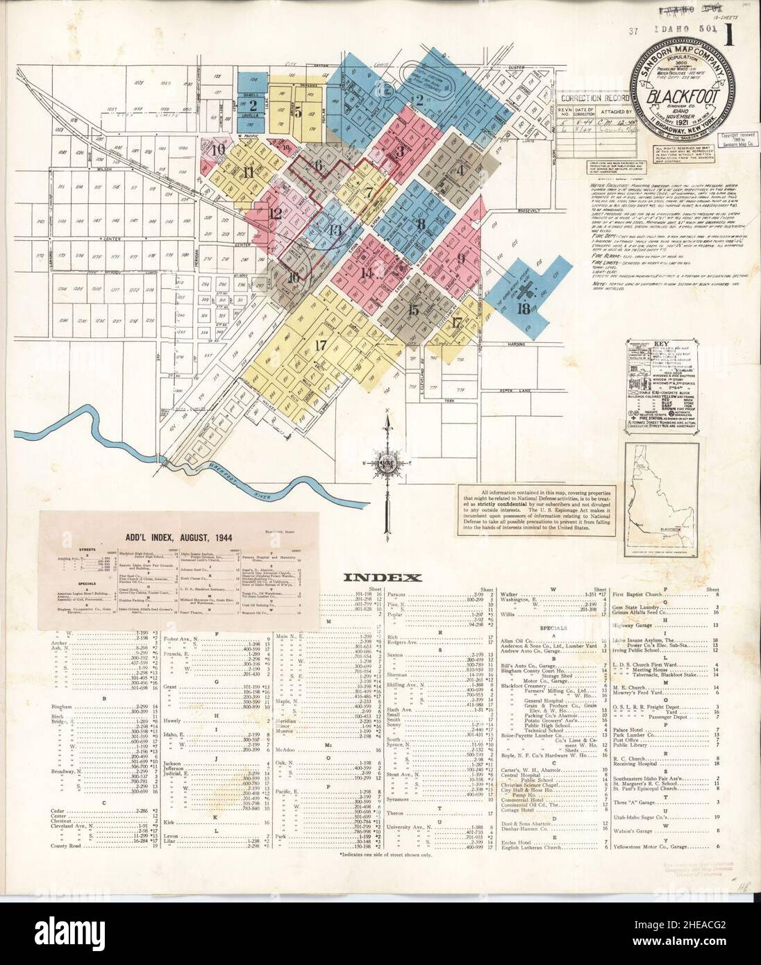 Bingham county map hi-res stock photography and images - Alamy
