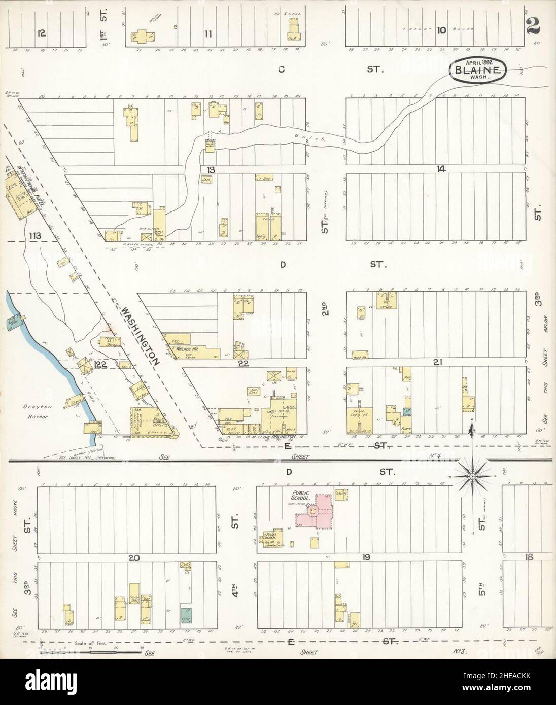 Map of blaine hi-res stock photography and images - Alamy