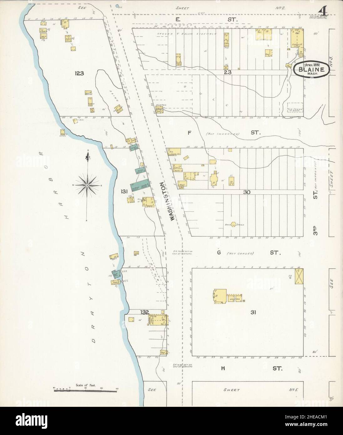 Map of blaine hi-res stock photography and images - Alamy