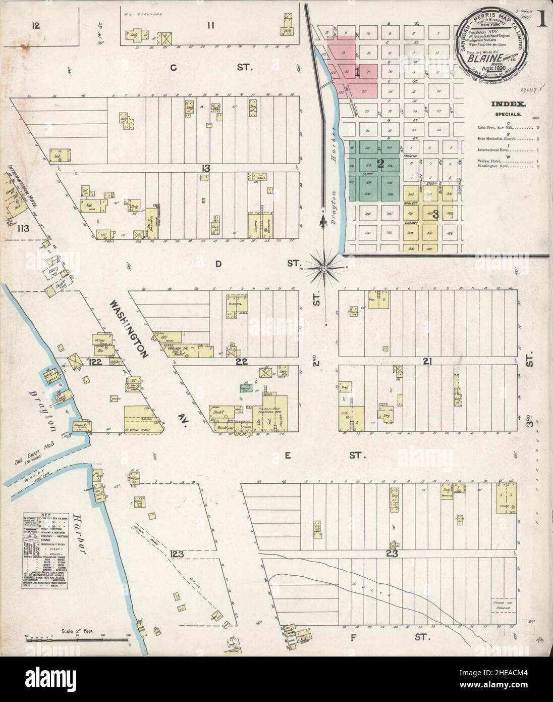 Map of blaine hi-res stock photography and images - Alamy