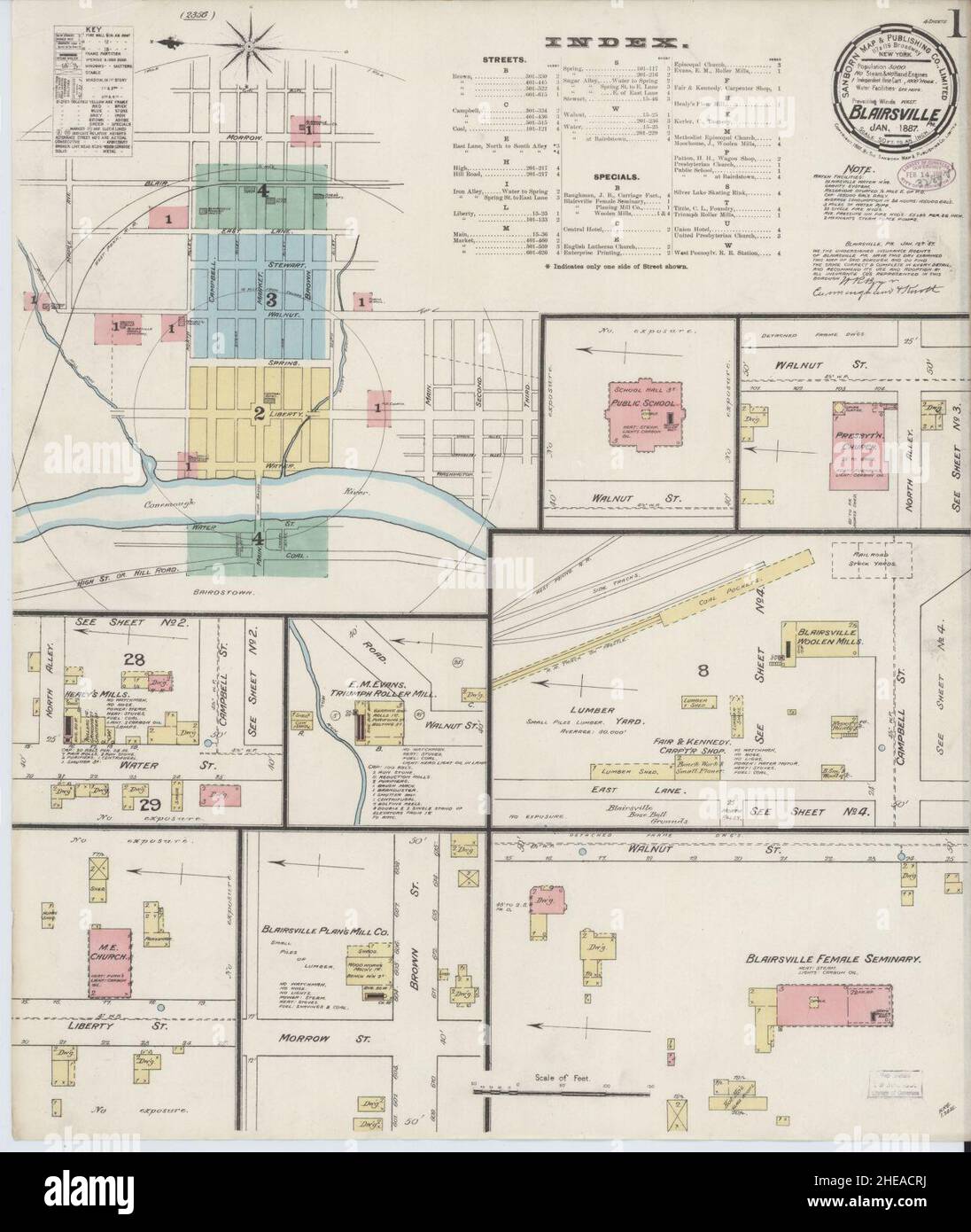 Sanborn Fire Insurance Map from Blairsville, Indiana County ...
