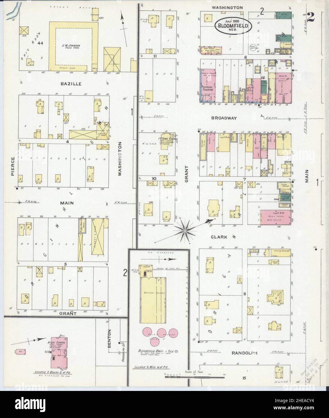 Bloomfield nebraska map hi-res stock photography and images - Alamy