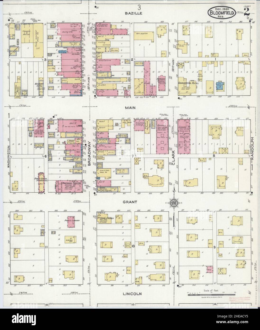 Bloomfield nebraska map hi-res stock photography and images - Alamy