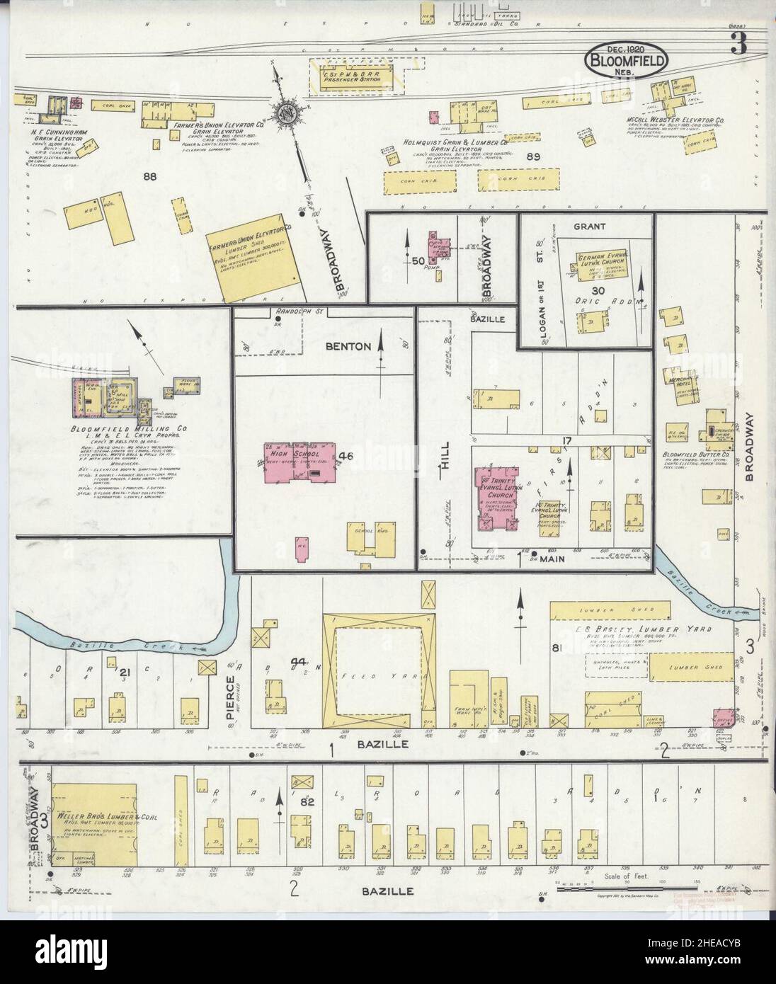 Map of bloomfield nebraska hi-res stock photography and images - Alamy