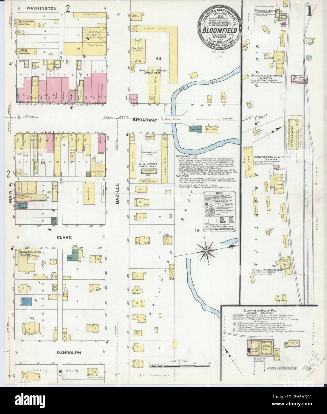 Map of bloomfield nebraska hi-res stock photography and images - Alamy