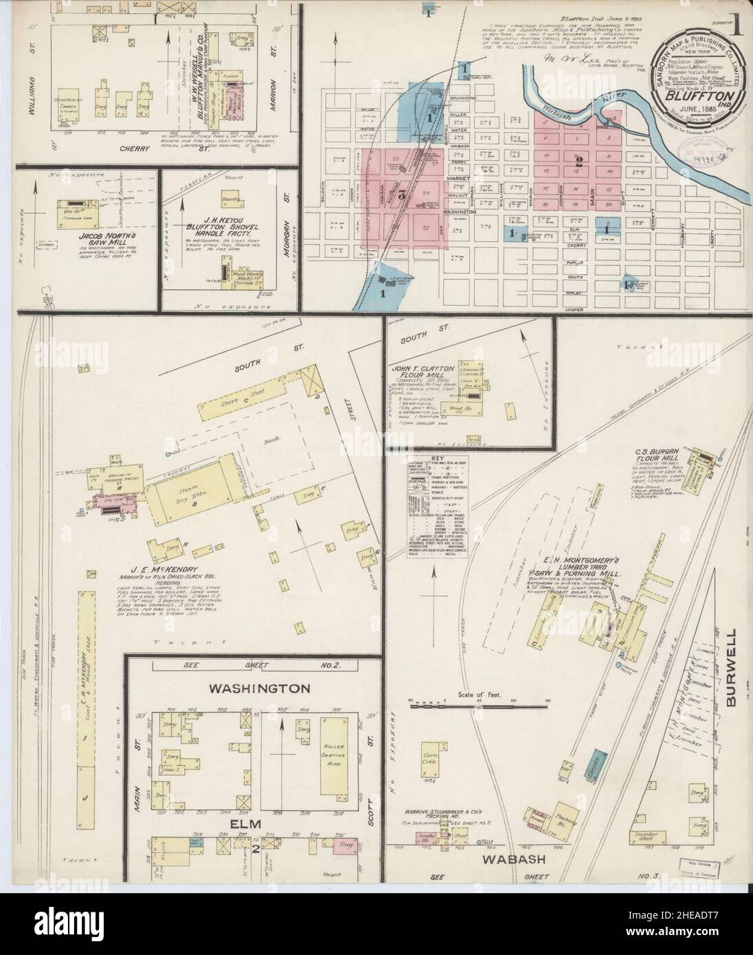 Bluffton map hi-res stock photography and images - Alamy