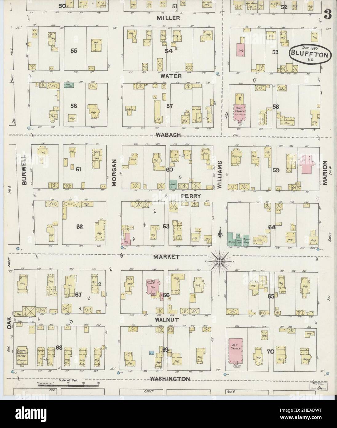 Bluffton map hi-res stock photography and images - Alamy