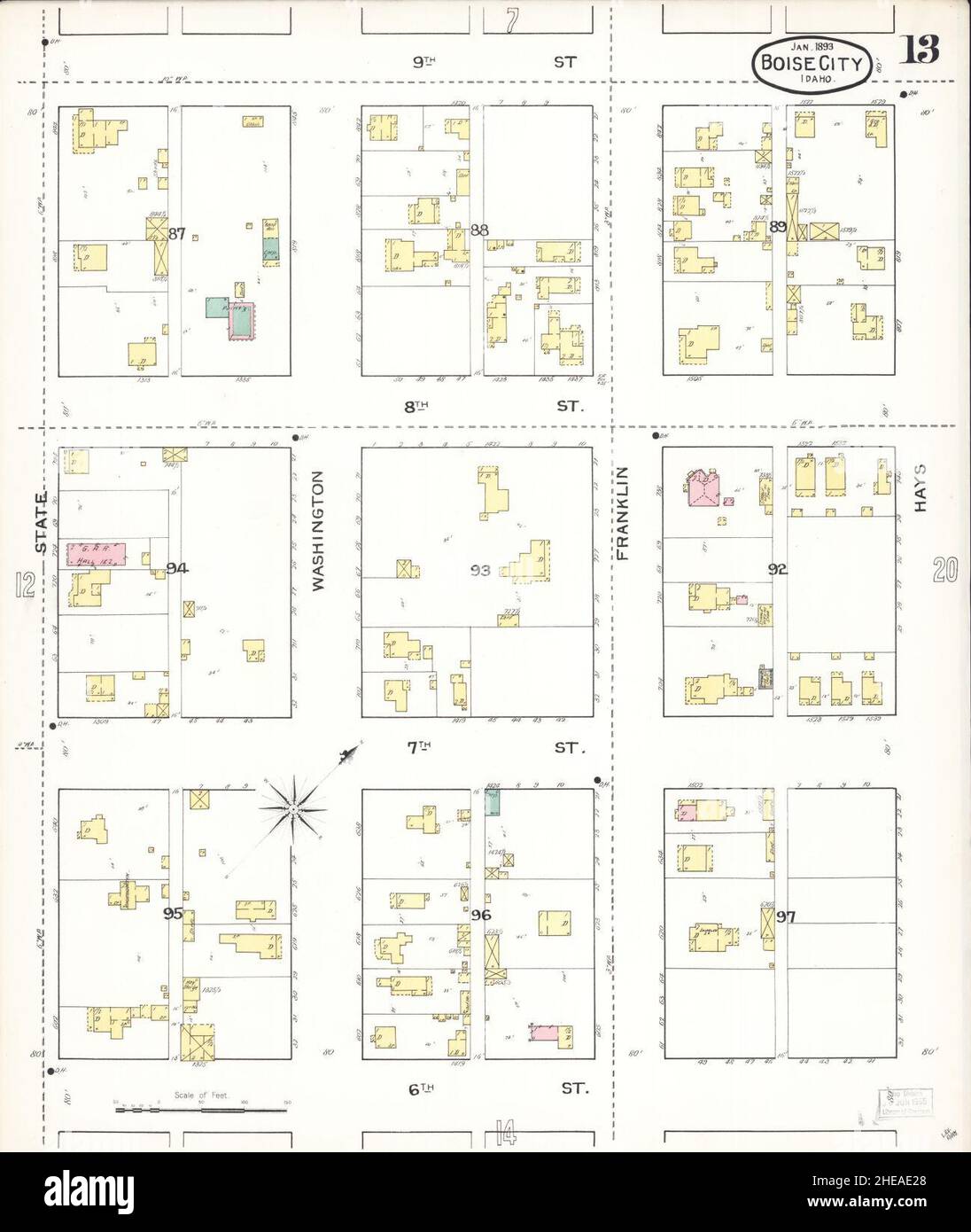Idaho fire map hi-res stock photography and images - Alamy