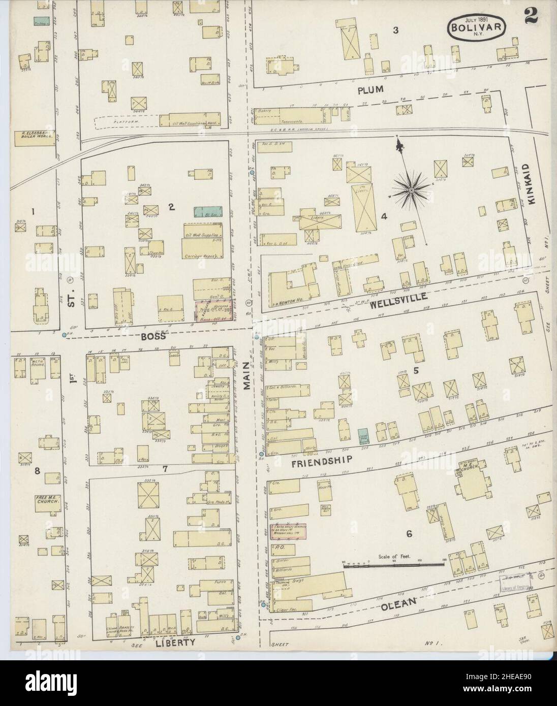 Bolivar new york map hi-res stock photography and images - Alamy