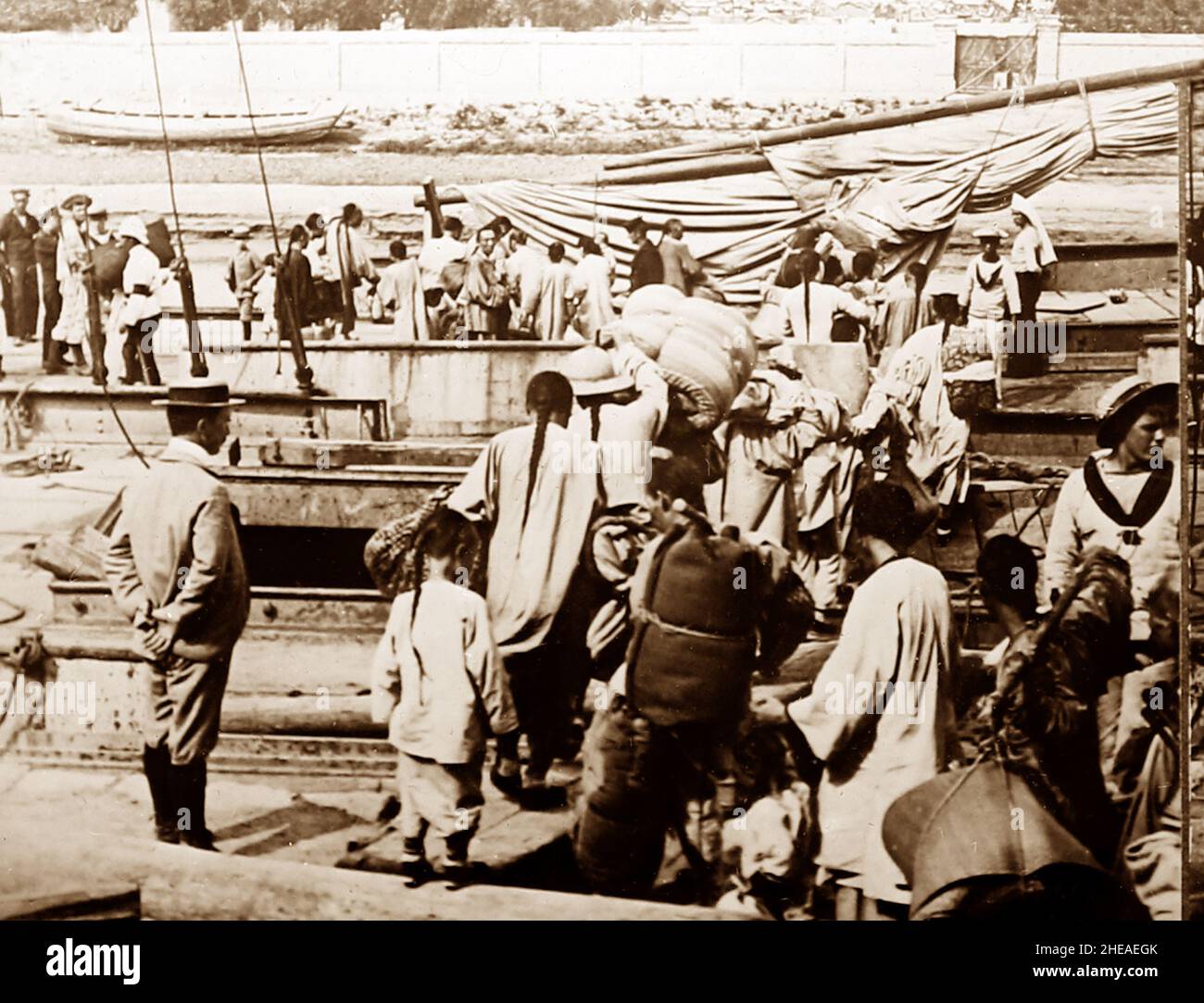 Refugees from the Boxer Uprising, Tianjin, China Stock Photo - Alamy